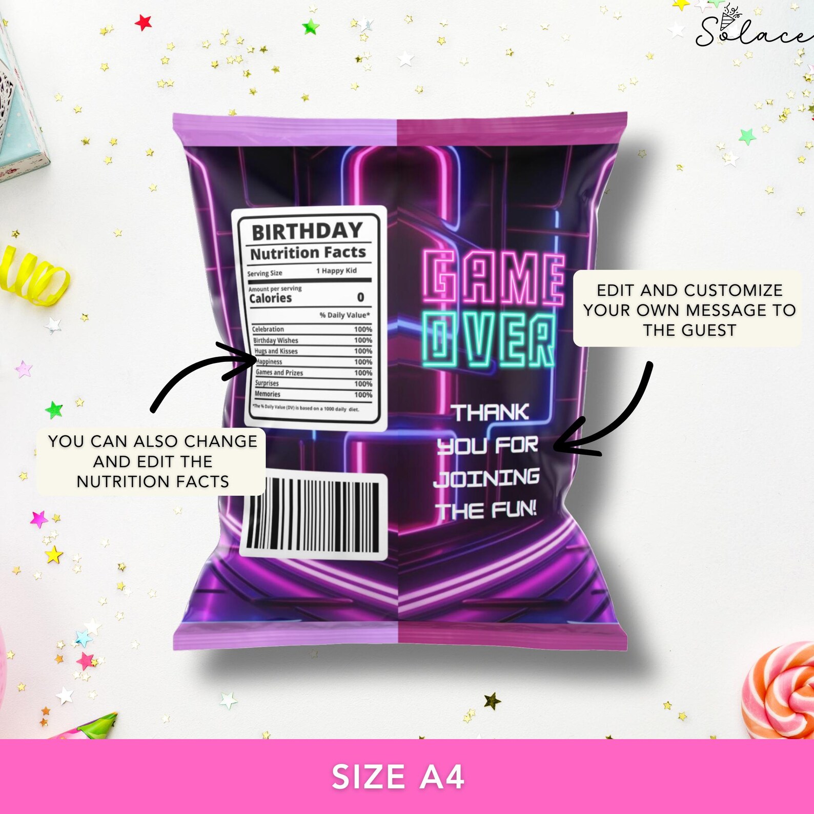 Gamer Party Favors, Gamer Chip Bag, Video Game Party Favors, Birthday ...