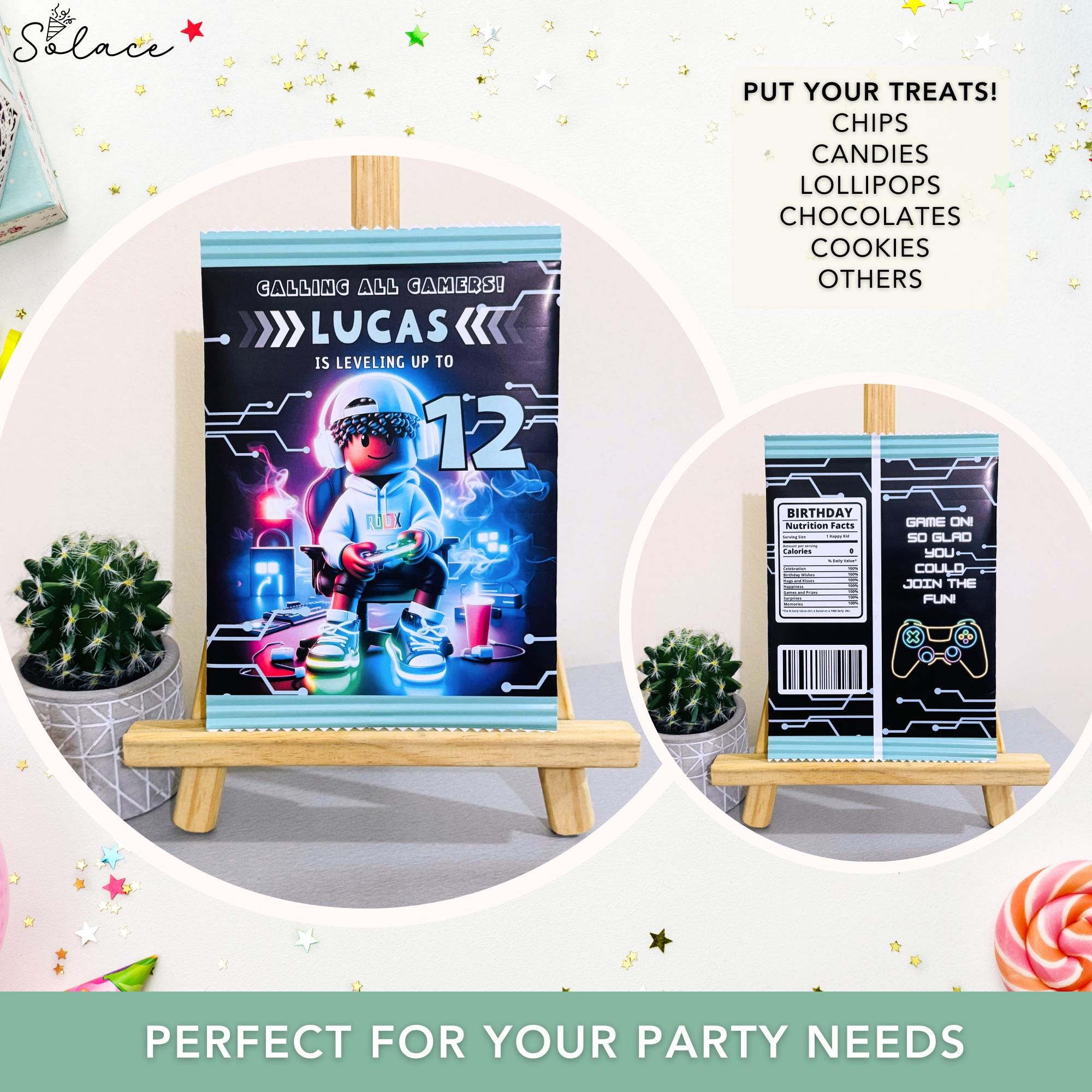 Roblox Party Favors, Roblox Birthday Favor, Gamer Party Favor, Party ...