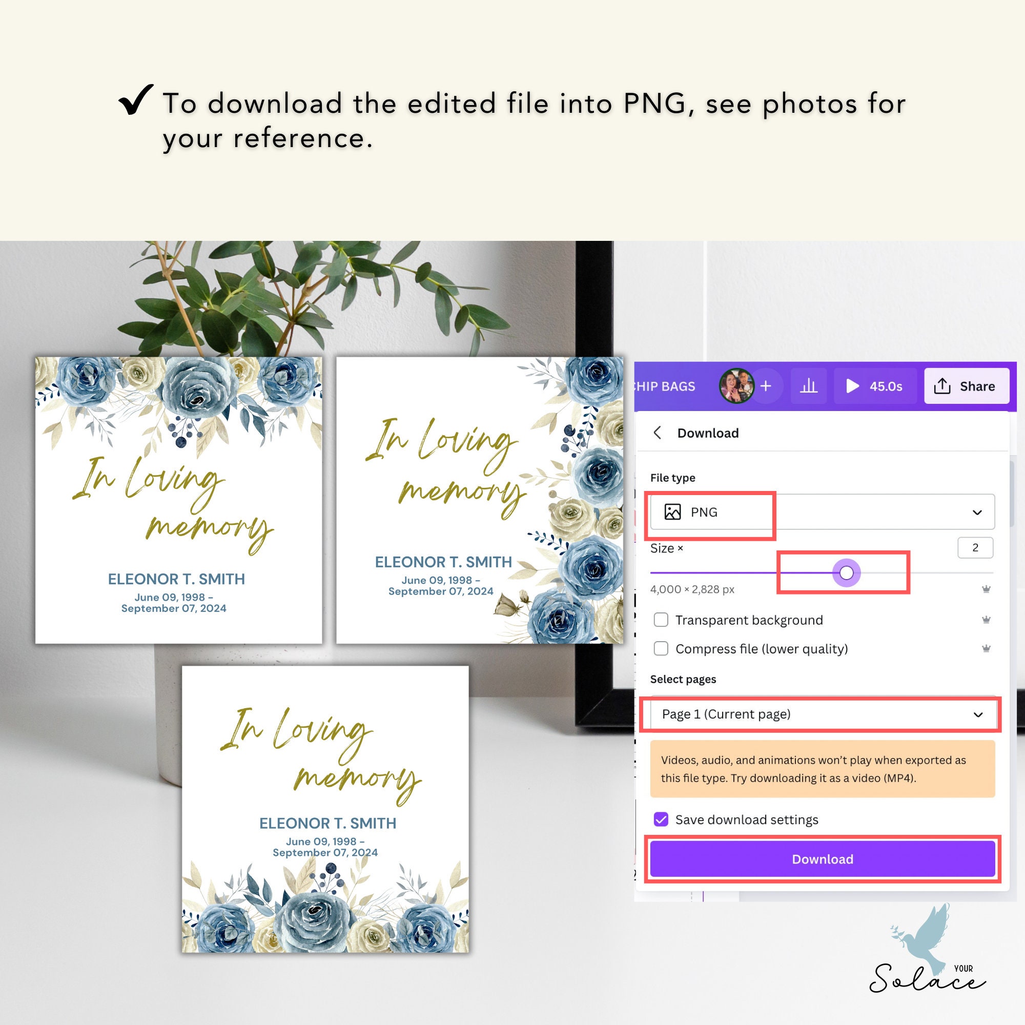 Custom Memorial Candle Label Template, DIY Candle Label Design ...