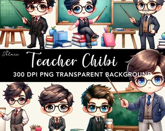 25 Teachers Png, Teachers Day Clipart, Teachers Png Designs, Cute Chibi ...
