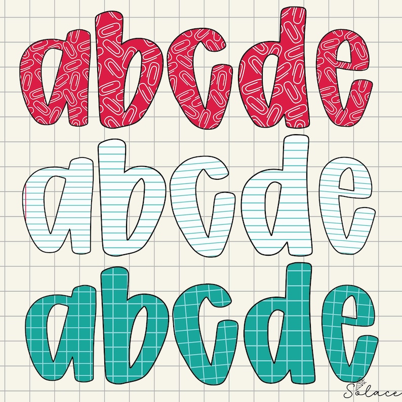 Alfabeto de regreso a clases, letras preppy PNG, alfabeto doodle ...
