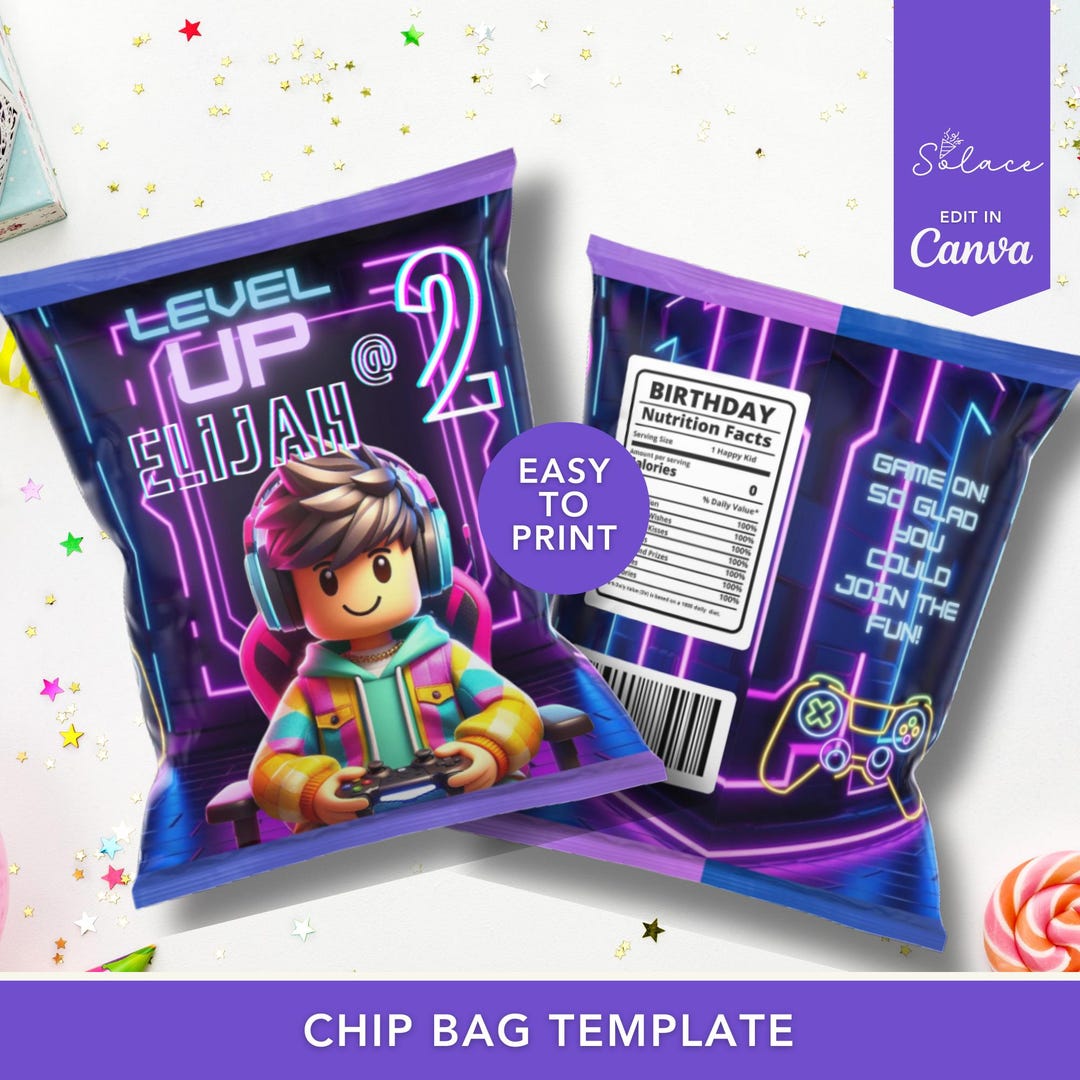 Roblox Party Favors, Roblox Birthday Favors, Gamer Party Favor, Video ...