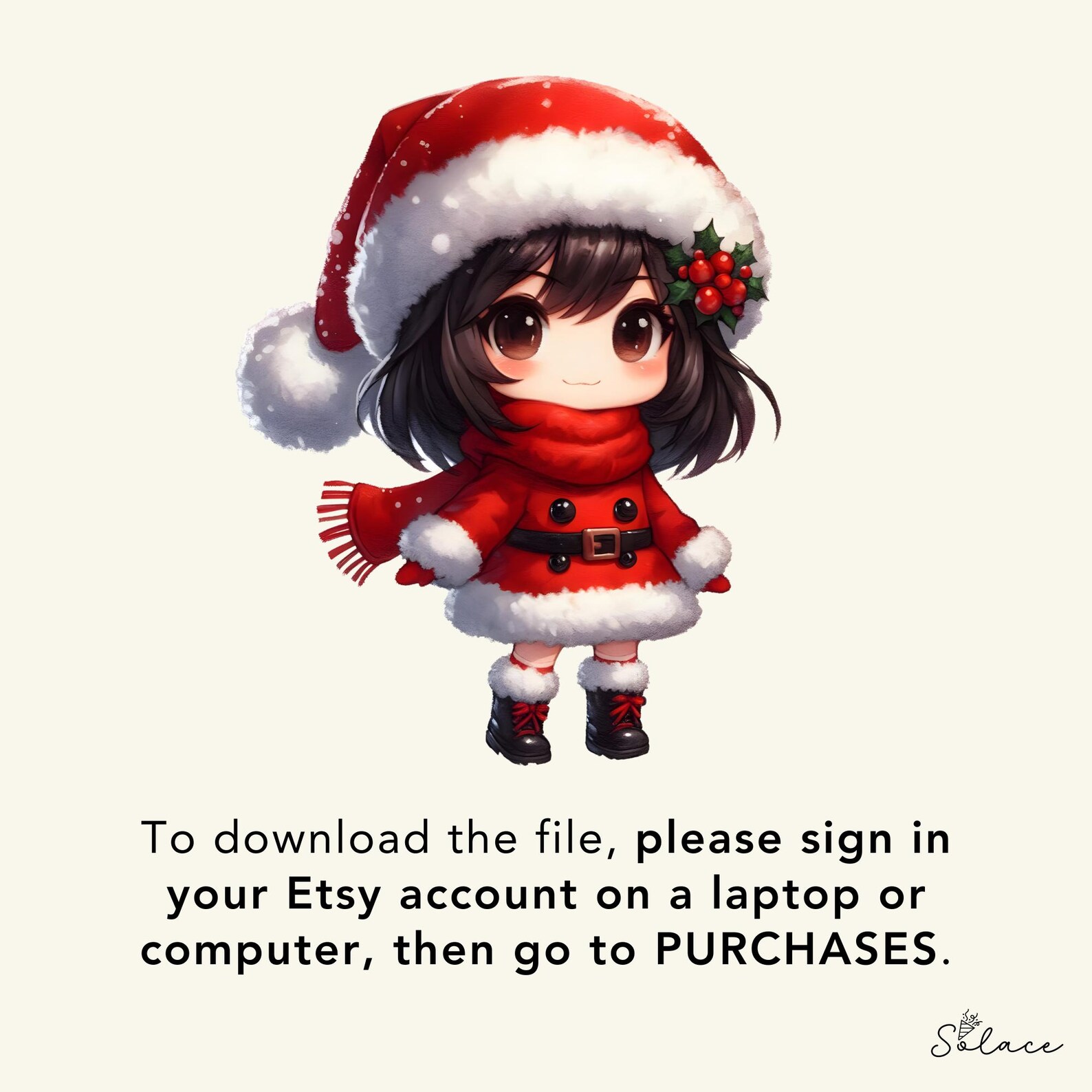 15 Christmas Chibi, Christmas PNG, Christmas PNG Bundle, Chibi Clipart ...