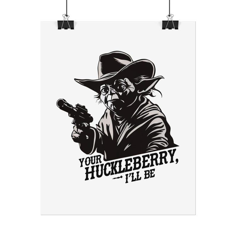 Hilarious Western Yoda Rolled Poster | Star Wars | Fun | New Design ...
