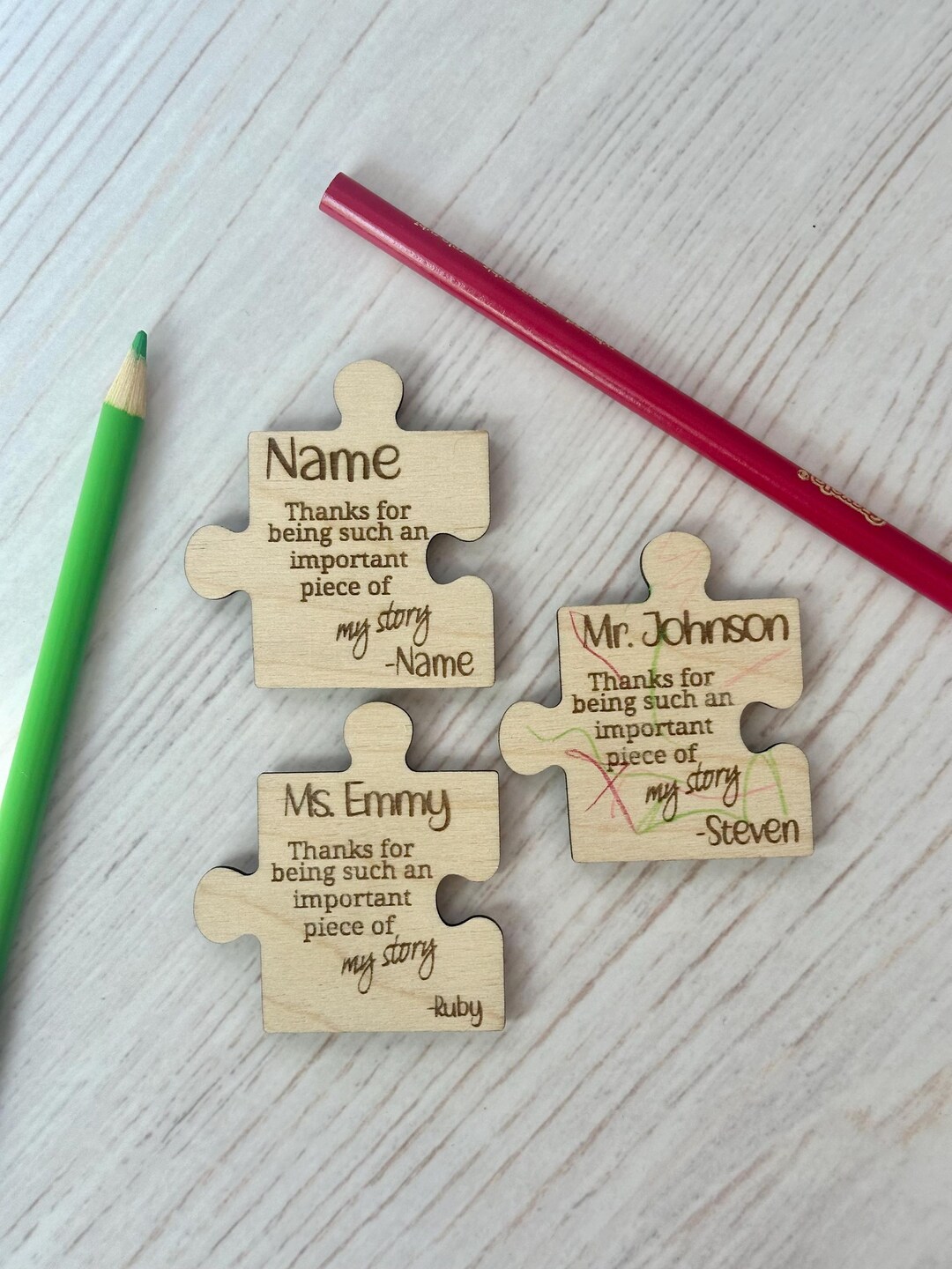 Personalized Puzzle Piece Magnet, Thanks for Being an Important Part of ...