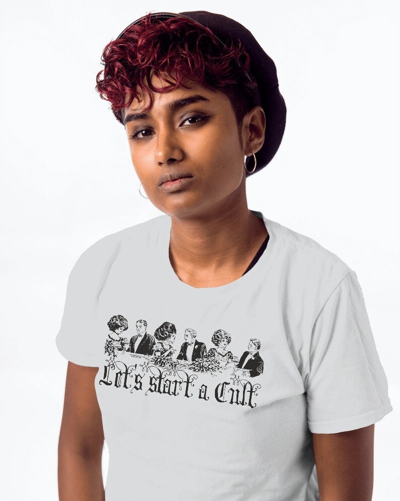 Let's Start a Cult in Black Unisex Softstyle T-shirt - Secret Society ...