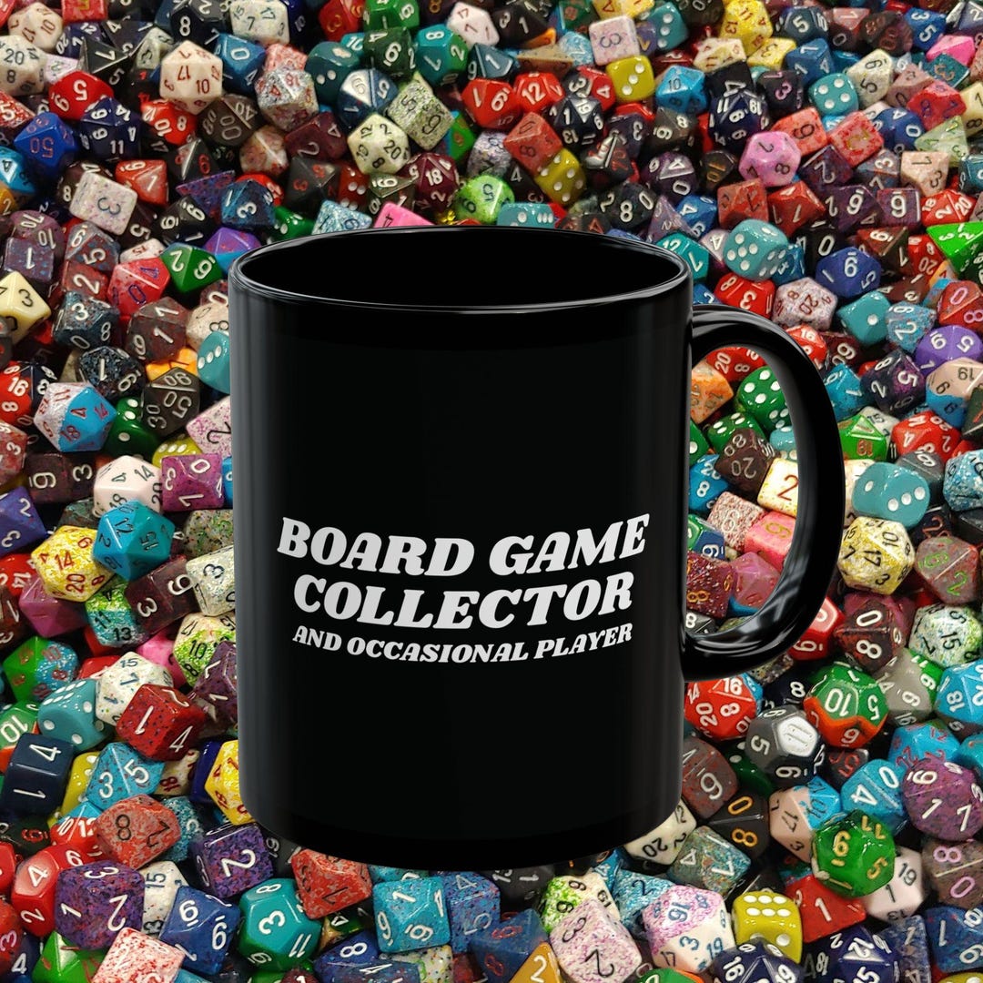 Board Game Collector and Occasional Player Black Ceramic Mug 11oz ...