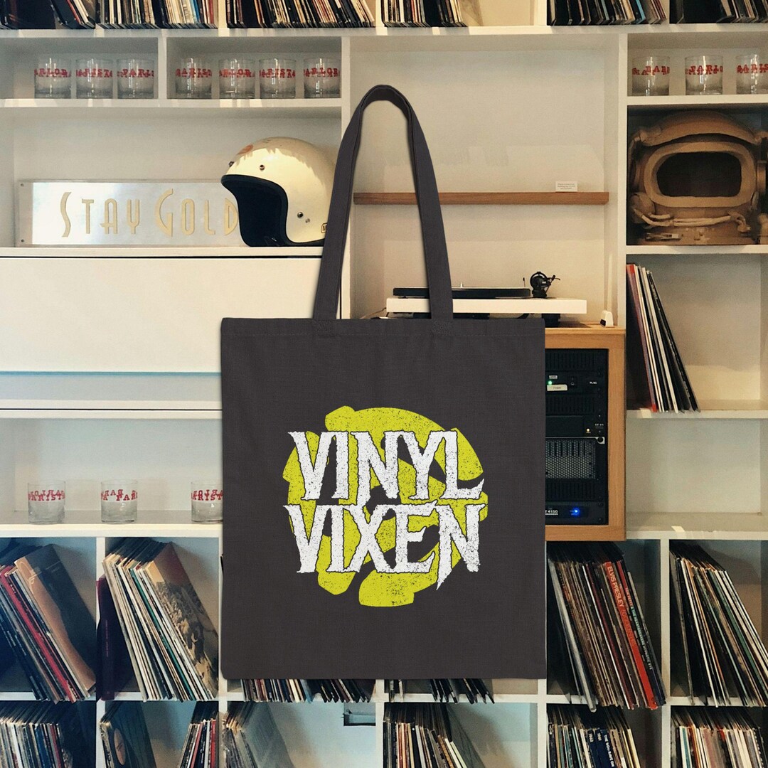 Vinyl Vixen Cotton Canvas Tote Bag - Vinyl Record LP Collector, Music ...