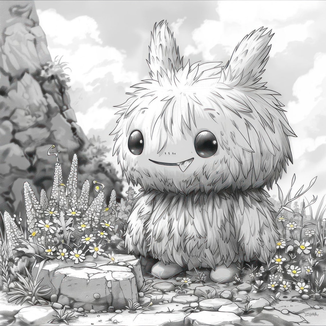 100 Kawaii Monsters Coloring Pages Friendly Creatures Printable PDF - Etsy