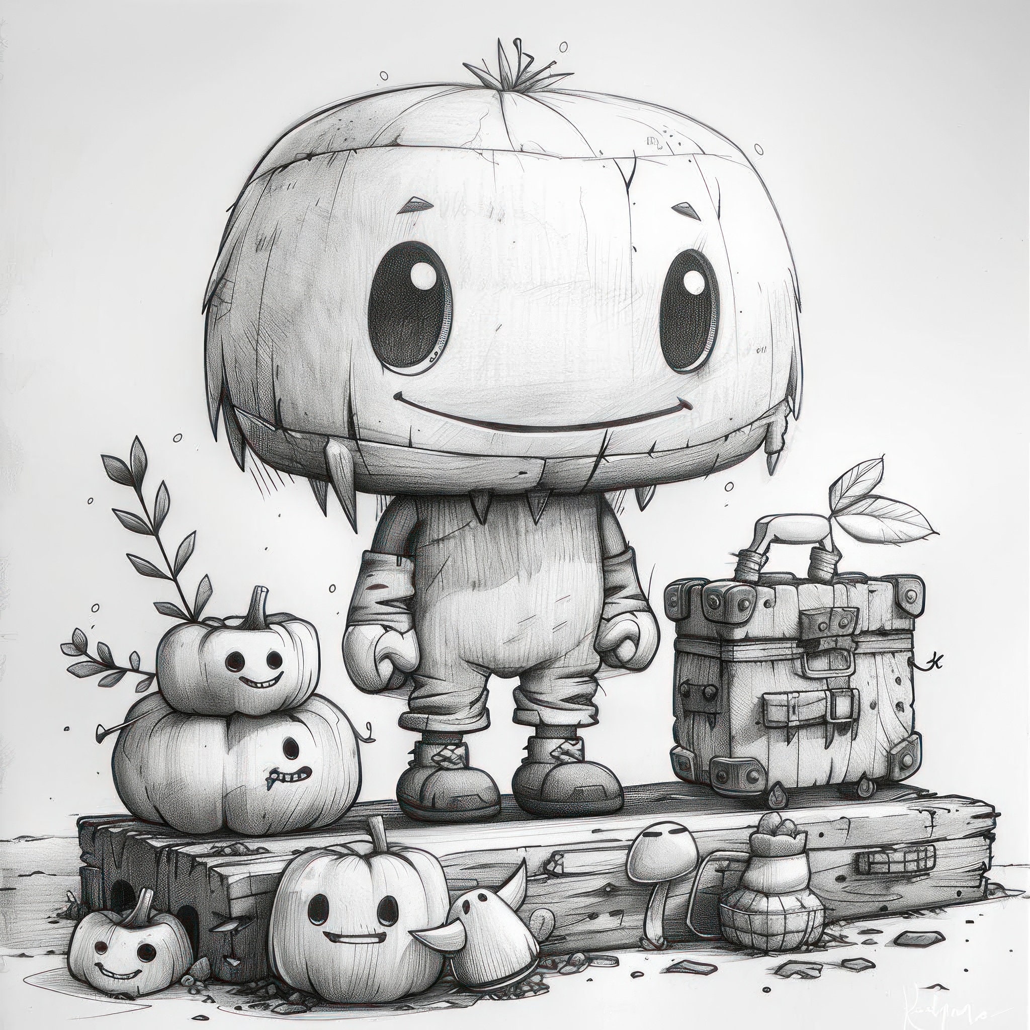 100 Kawaii Monsters Coloring Pages Friendly Creatures Printable PDF - Etsy