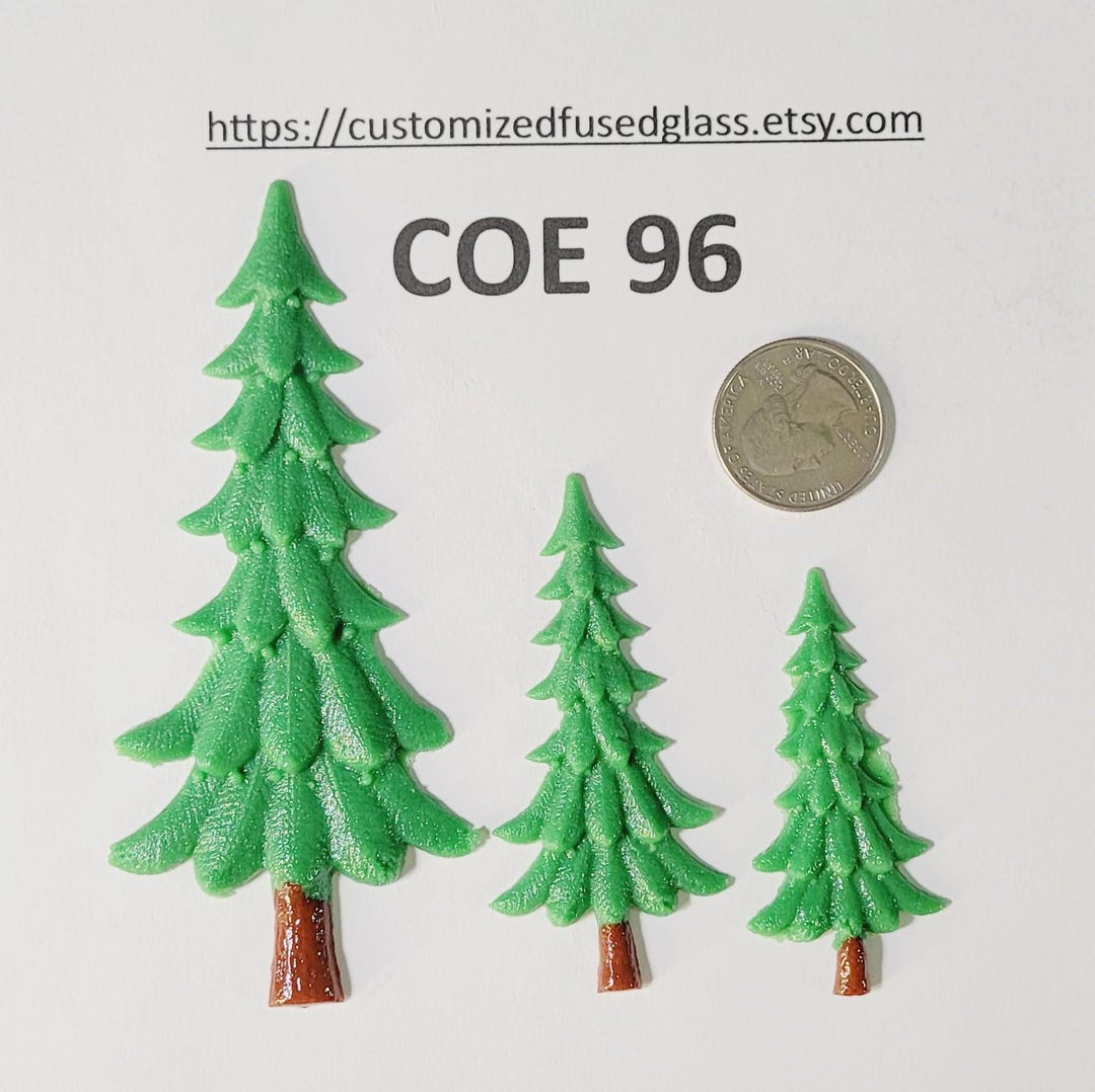COE96 Evergreen Tree /3 Items/ Oceanside Glass Freeze and Fuse - Etsy
