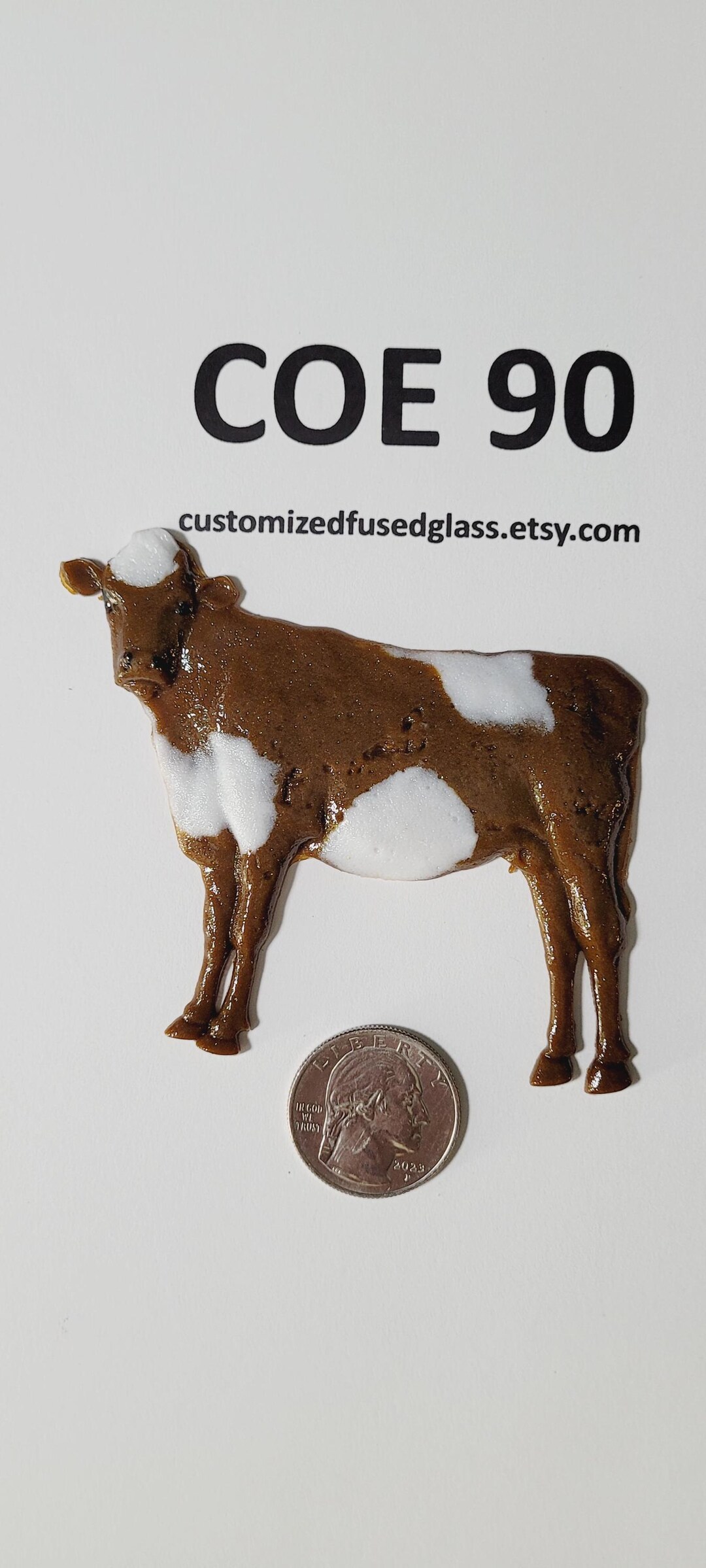 COE 90 Large Cow / Freeze and Fuse Bullseye Glass - Etsy