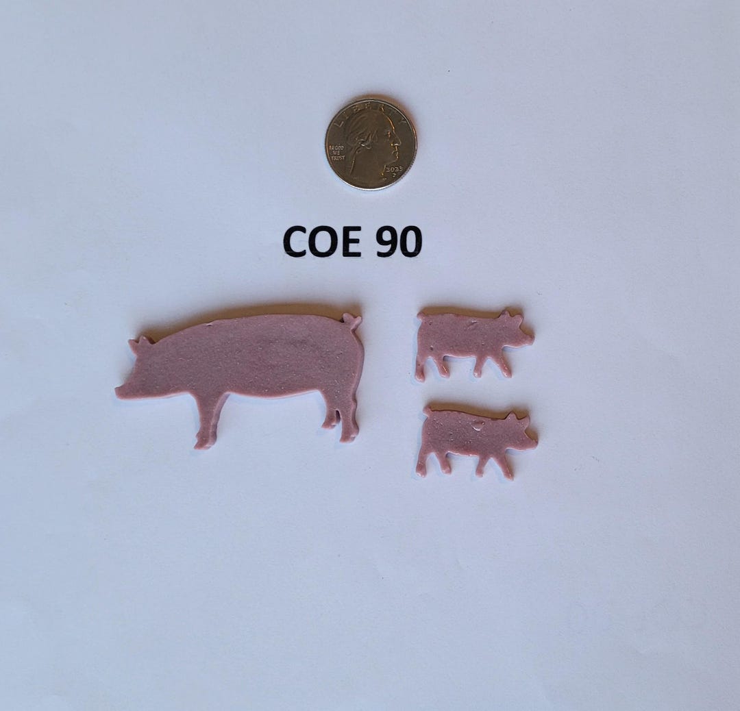 COE 90 3 Pigs / Freeze and Fuse Bullseye Glass - Etsy