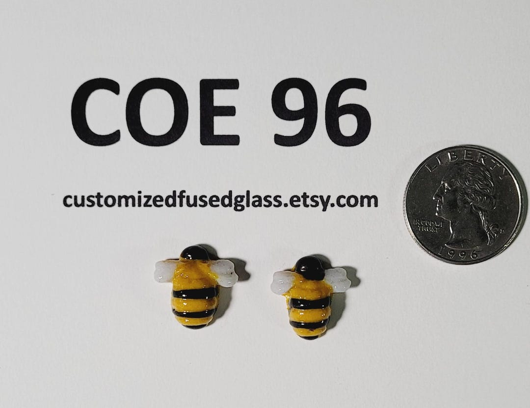 COE 96 Bees /pair/ Freeze and Fuse Oceanside Glass - Etsy