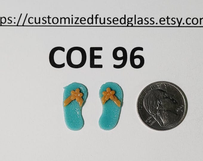 COE 96 Small Flip Flops/ 1 Pair / Freeze and Fuse Glass - Etsy