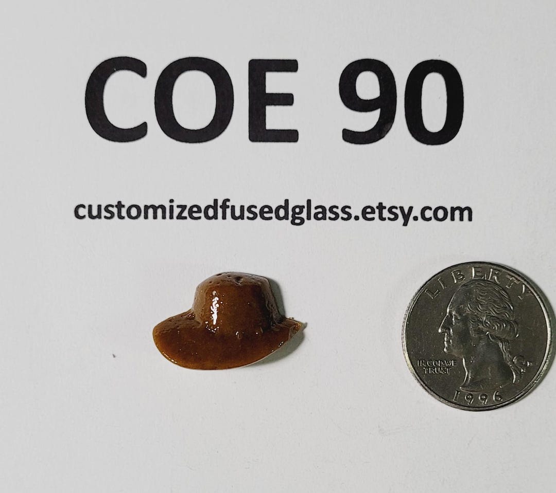 COE 90 Cowboy Hat / Freeze and Fuse Bullseye Glass - Etsy