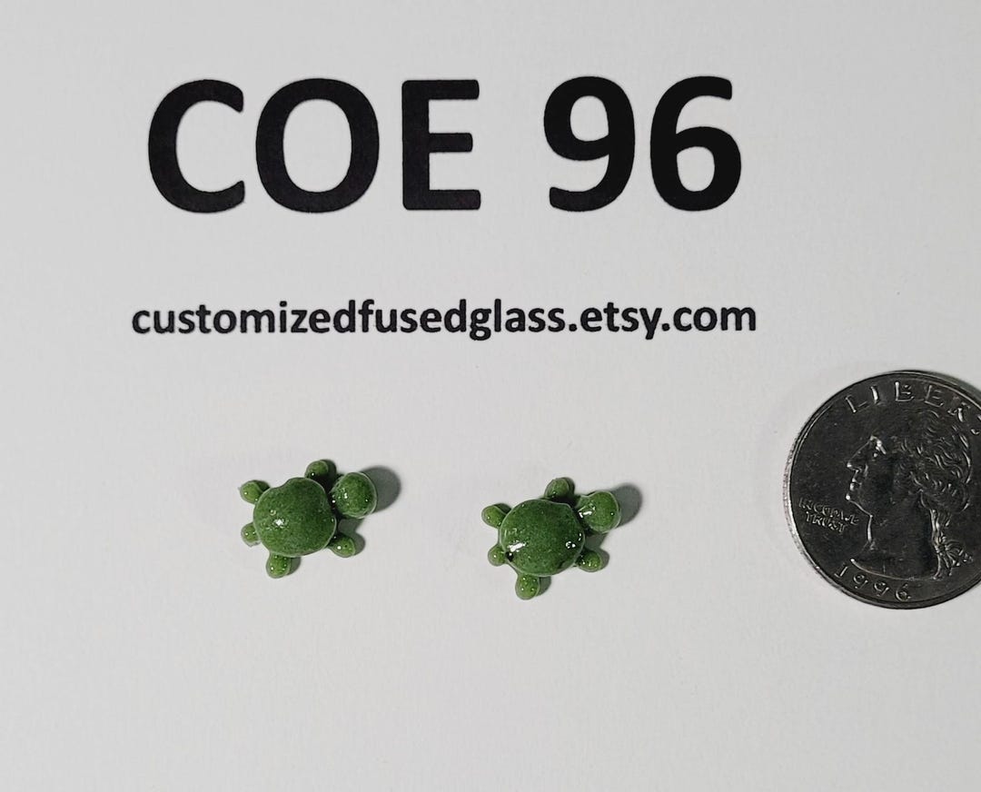 COE 96 Tiny Sea Turtles/pair/ Freeze and Fuse Oceanside E Glass - Etsy