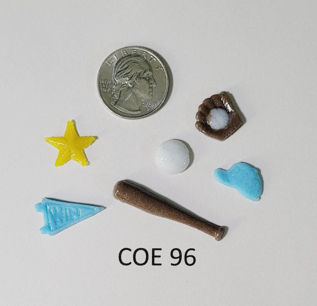 COE 96 Baseball Themed/ 6 Item Set/ Freeze and Fuse Oceanside Glass - Etsy