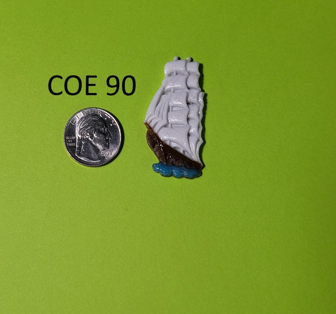 COE 90 Tall Ship / 1 Piece / Freeze and Fuse Bullseye Glass - Etsy