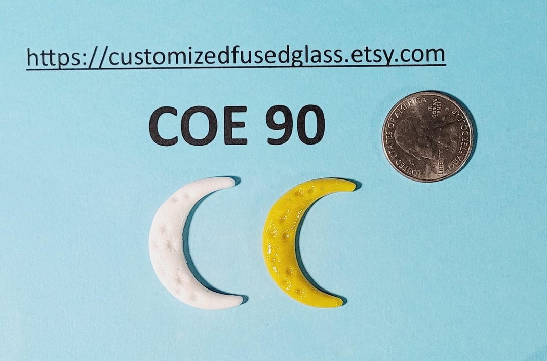 COE 90 Crescent Moon and Stars / 2 Pieces / Freeze and Fuse Bullseye ...