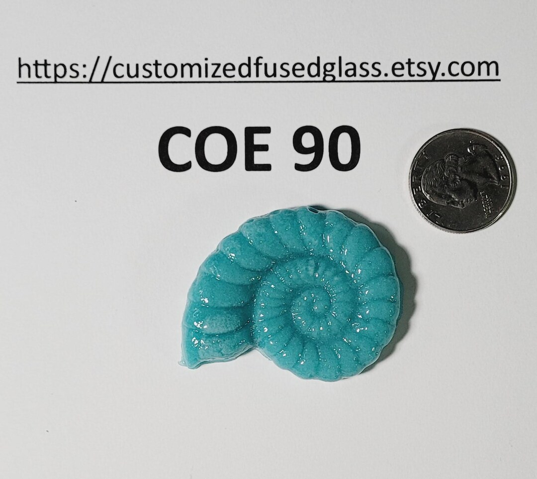 COE 90 Large Nautilus Shell / Freeze and Fuse Bullseye Glass - Etsy