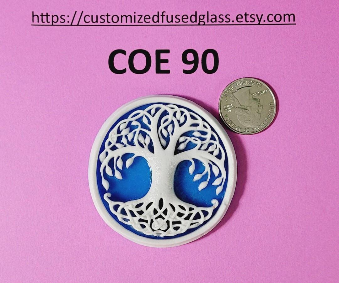 COE 90 Smaller Tree of Life/ Freeze and Fuse Bullseye Glass - Etsy