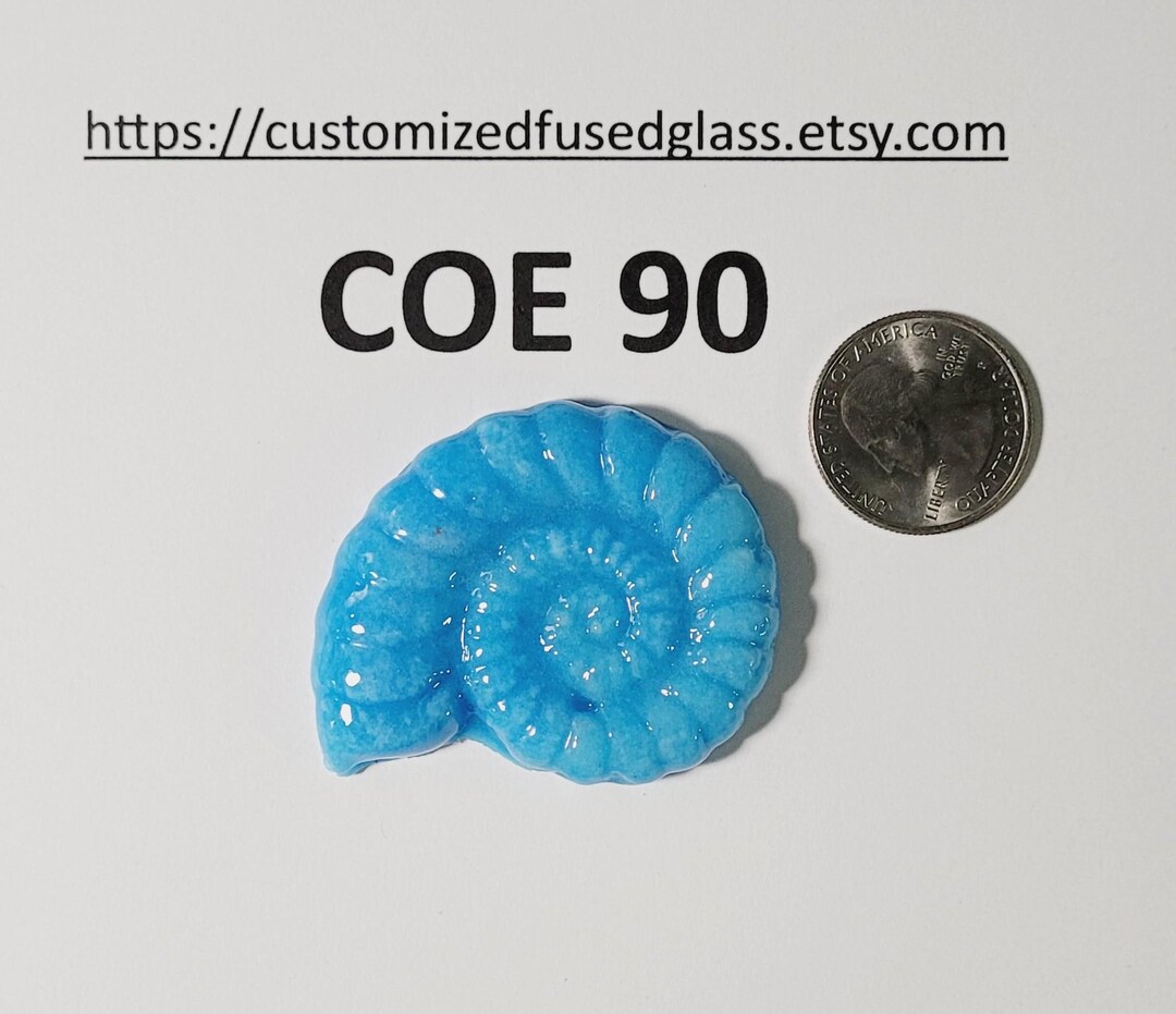 COE 90 Large Nautilus Shell / Freeze and Fuse Bullseye Glass - Etsy