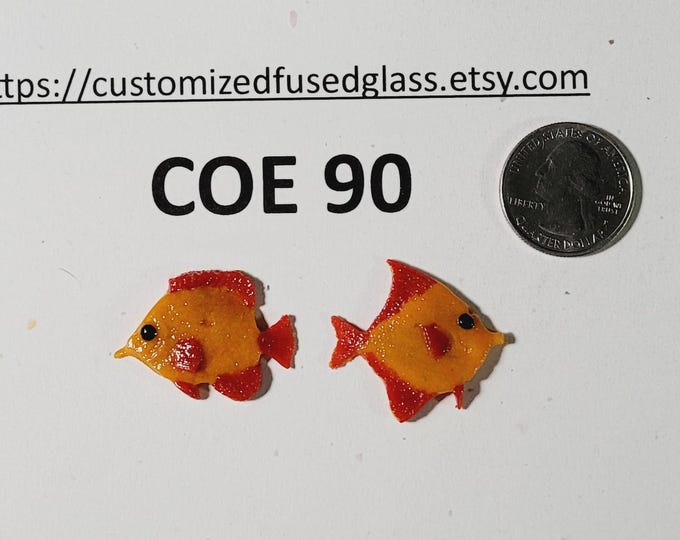 COE 90 Fish/ Pair/ Freeze and Fuse Bullseye Glass - Etsy