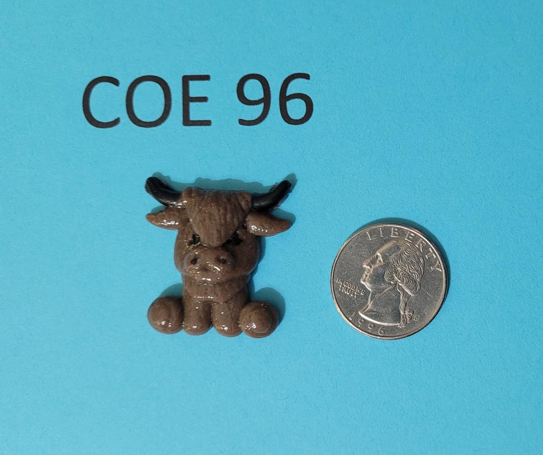COE 96 Small Brown Highland Cow/ Freeze and Fuse Oceanside Glass - Etsy