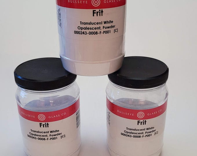 POWDER Frit Jar / Bullseye COE 90/ White Translucent/ Full Jar - Etsy