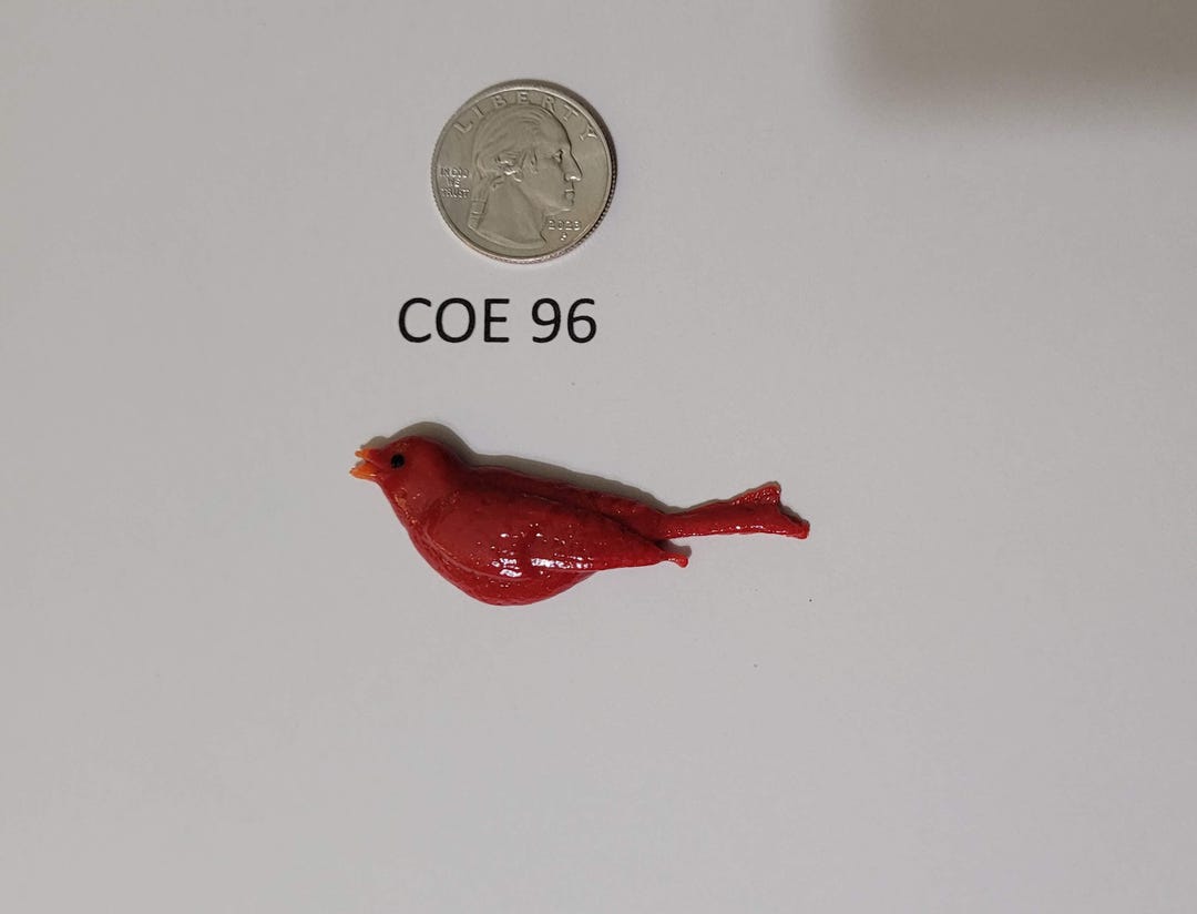 COE 96 One Red Bird / Freeze and Fuse Oceanside Glass - Etsy