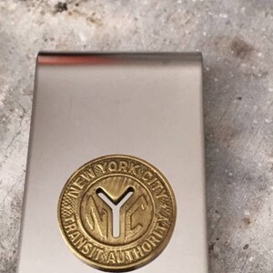 Stainless Steel Money Clip With New York Small Cutout Token - Etsy