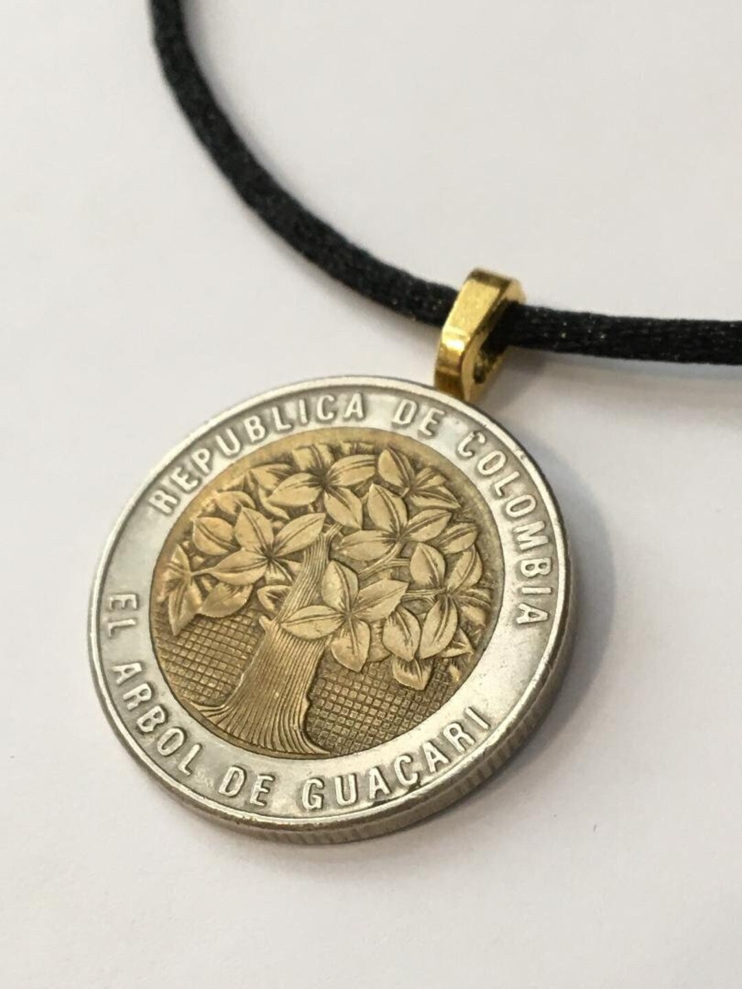 COIN JEWELRY~ Columbian 500 Peso Coin Featuring the Tree of Life on a ...