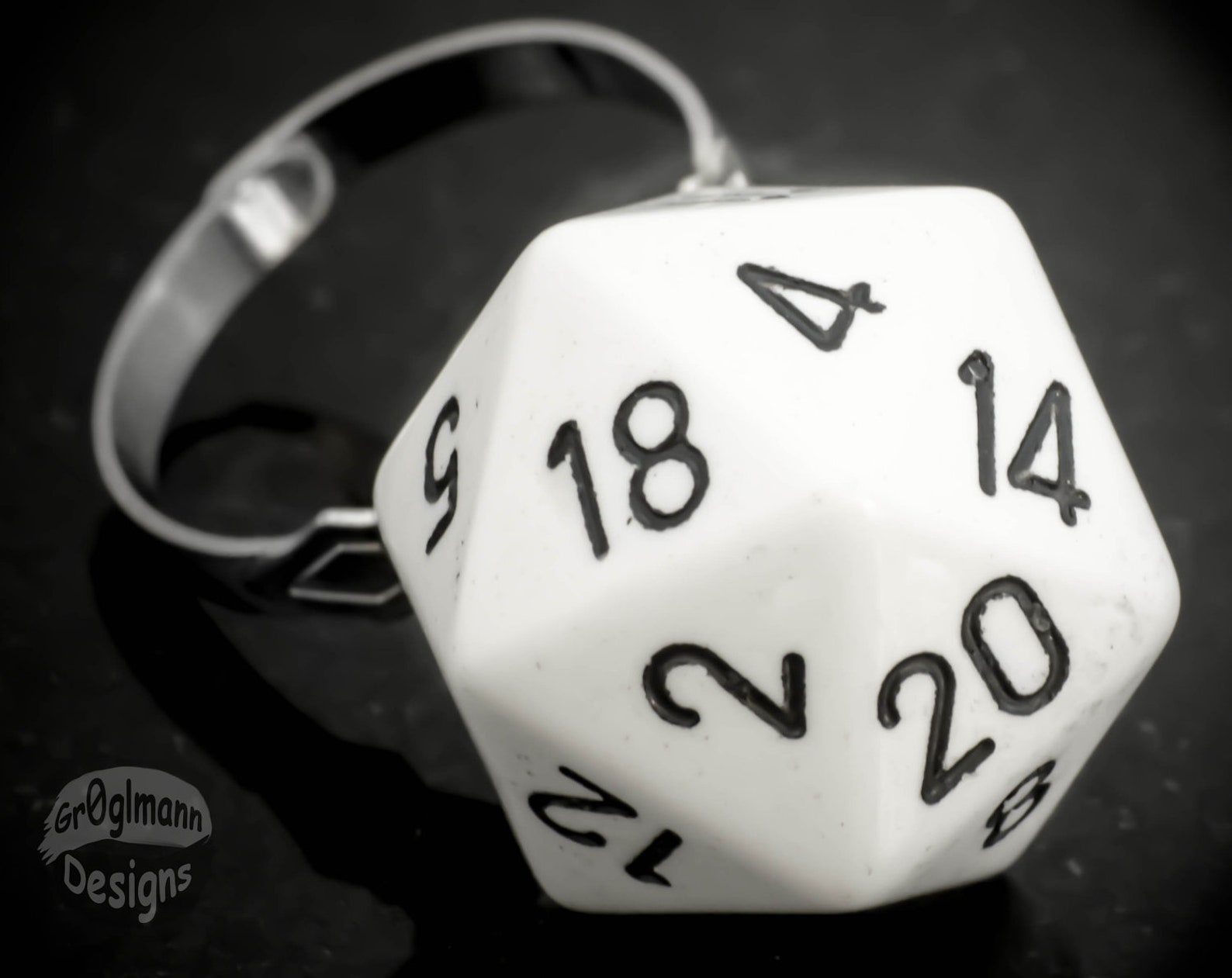 Ring D20 Dice Adjustable - Etsy