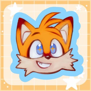 2" Original Hand Drawn and Made Tails Sticker/decal - Etsy