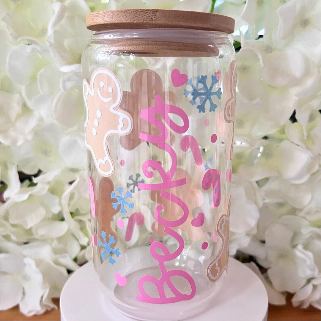 Personalised Gingerbread Man Beer Can Glass - Etsy