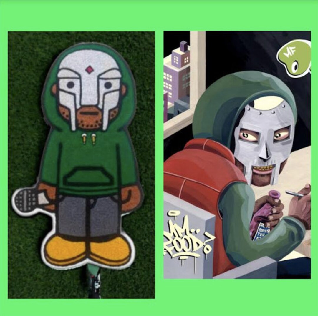 MF Doom Mask Style Y2K Streetwear Inspired Rug, Handmade Artist/rap ...