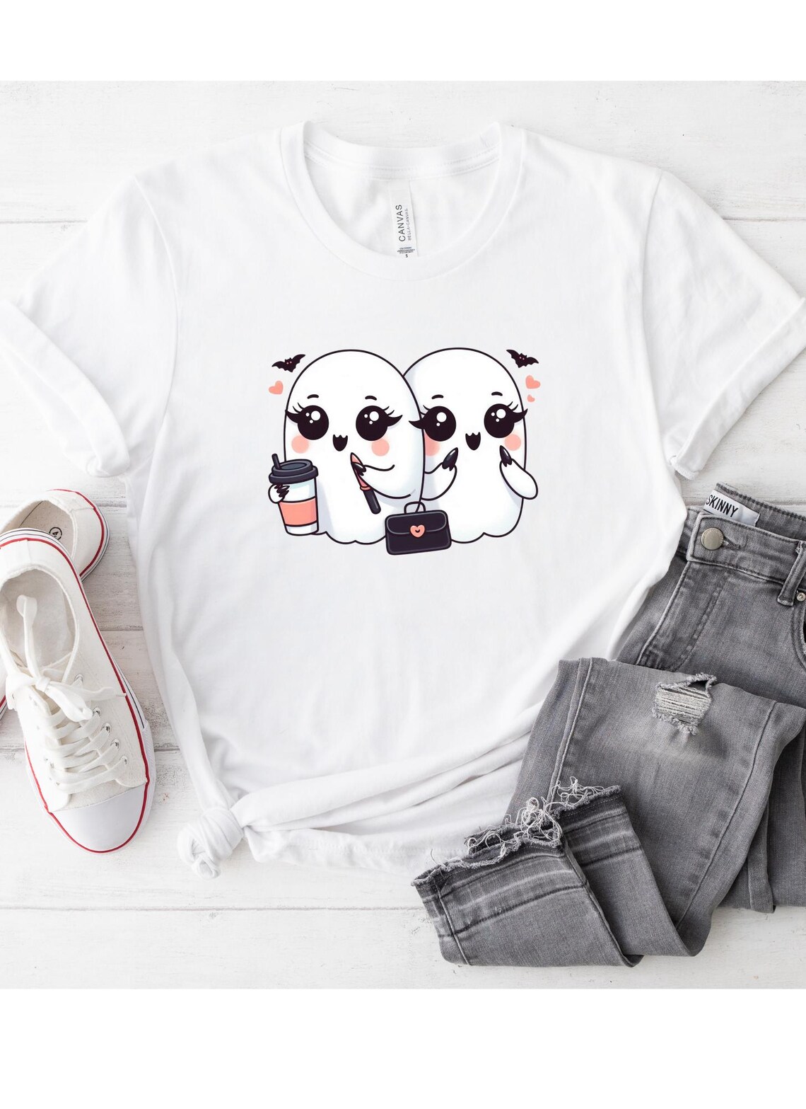 Adorable Ghost Baddies Cute Ghost PNG File for Sublimation, Tshirts ...