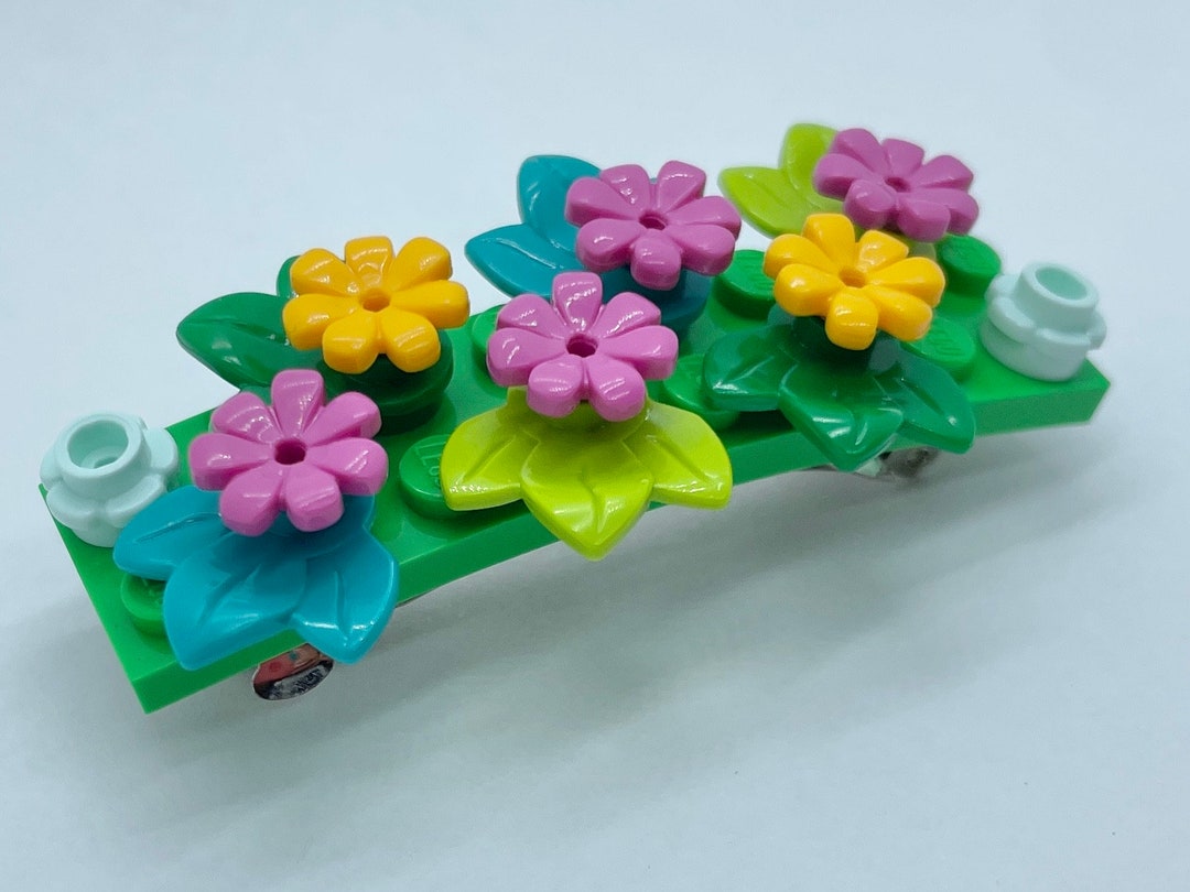 LEGO® Leaf Flower Green Barrette - Building Block Hair Clip - Tropical ...