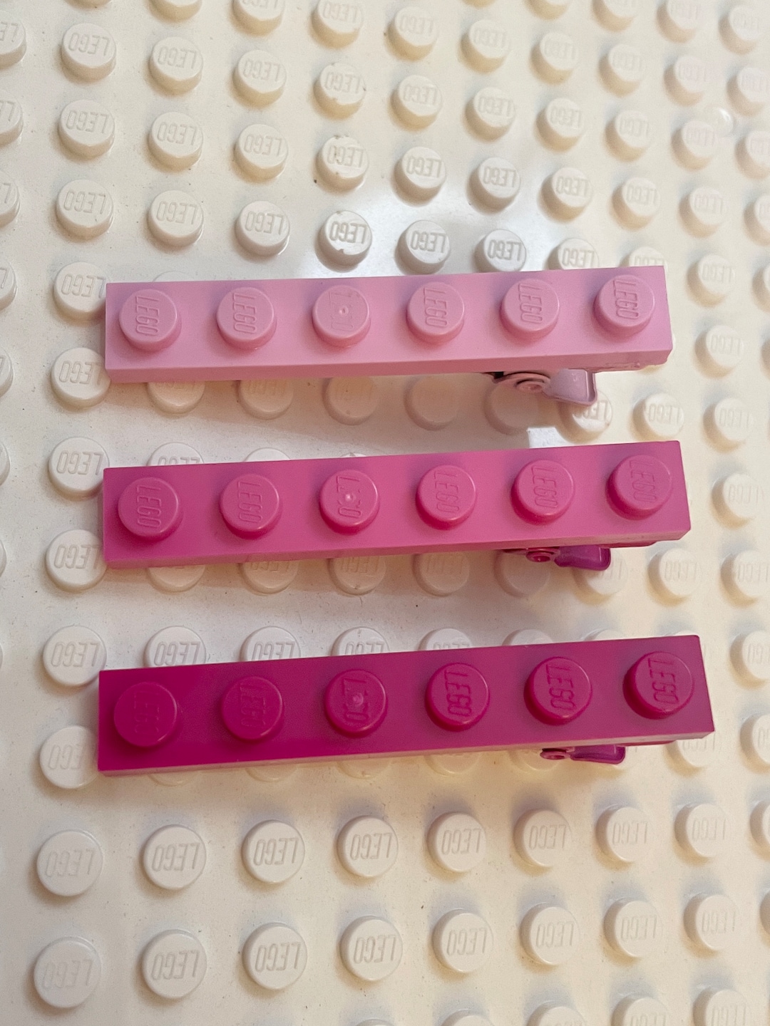 LEGO® Pretty in Pink Hair Clip Set - Pink Building Block Alligator Clip ...