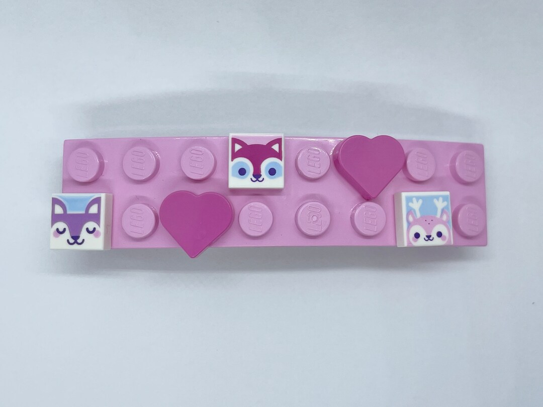 LEGO® Critter Pink Heart Dots for Barrette Hair Clip Accessories - Etsy