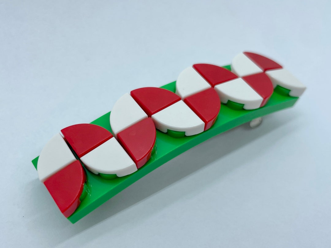 LEGO Christmas Candy Cane Barrette - Peppermint Building Block Hair ...