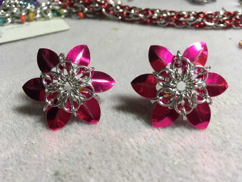 Tiny Scale Flower Chainmaille Tutorial - Etsy