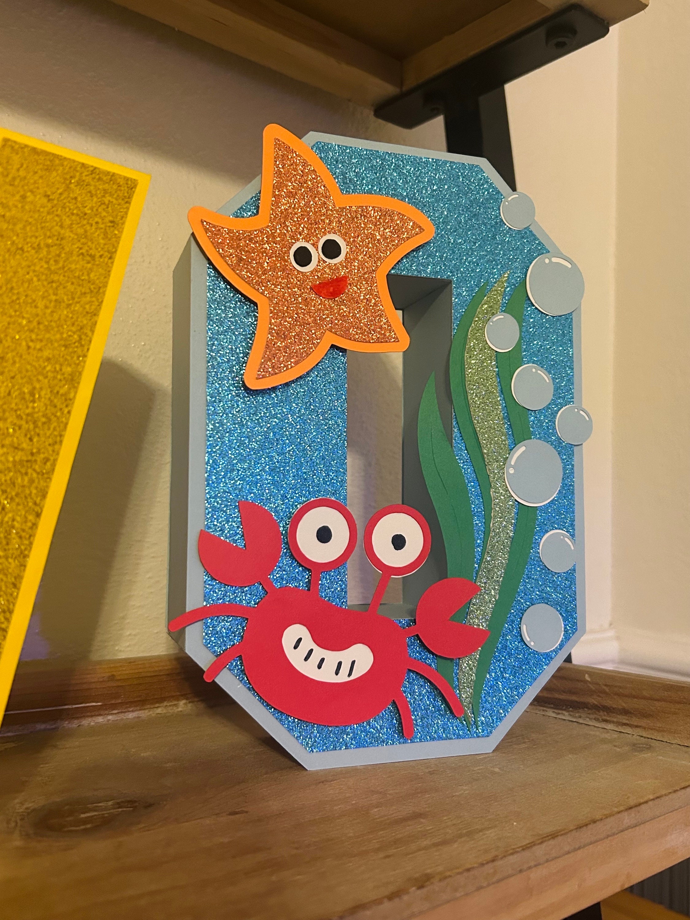 Baby Shark 3D Letters, Customizable 3D Letters, Age Decor, Party Decor ...