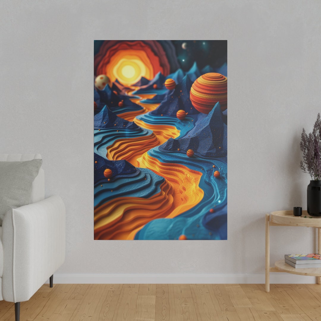 Animated 3D Space Odyssey Craft Paper Galactic Joy Art Print - Etsy
