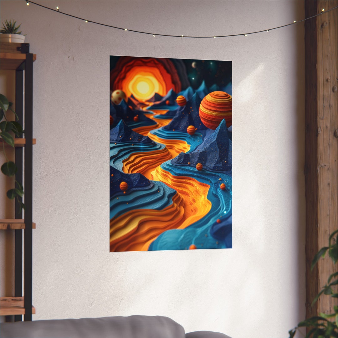 Cosmic Adventure: 3D Papercraft Interstellar Animation Art Print - Etsy
