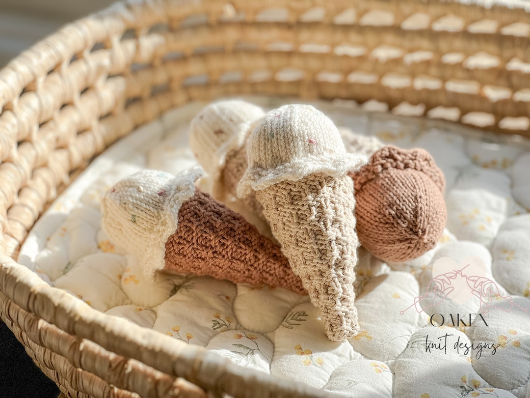 Ice Cream Rattle Knitting Pattern - Etsy