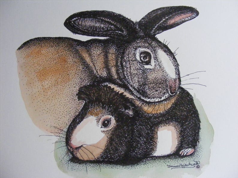 Guinea Pig Painting Guinea Pig Art ORIGINAL Watercolor - Etsy