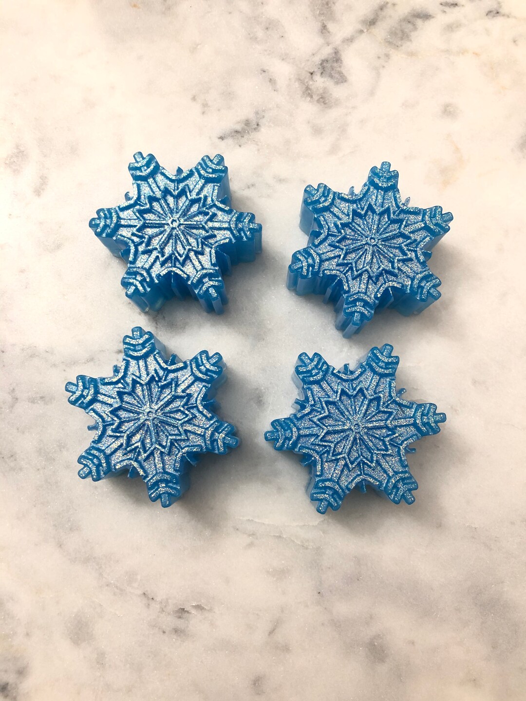 Snowflake Soap,4 Pack, Glitter Snowflakes, Winter Decor, Gift for Her ...