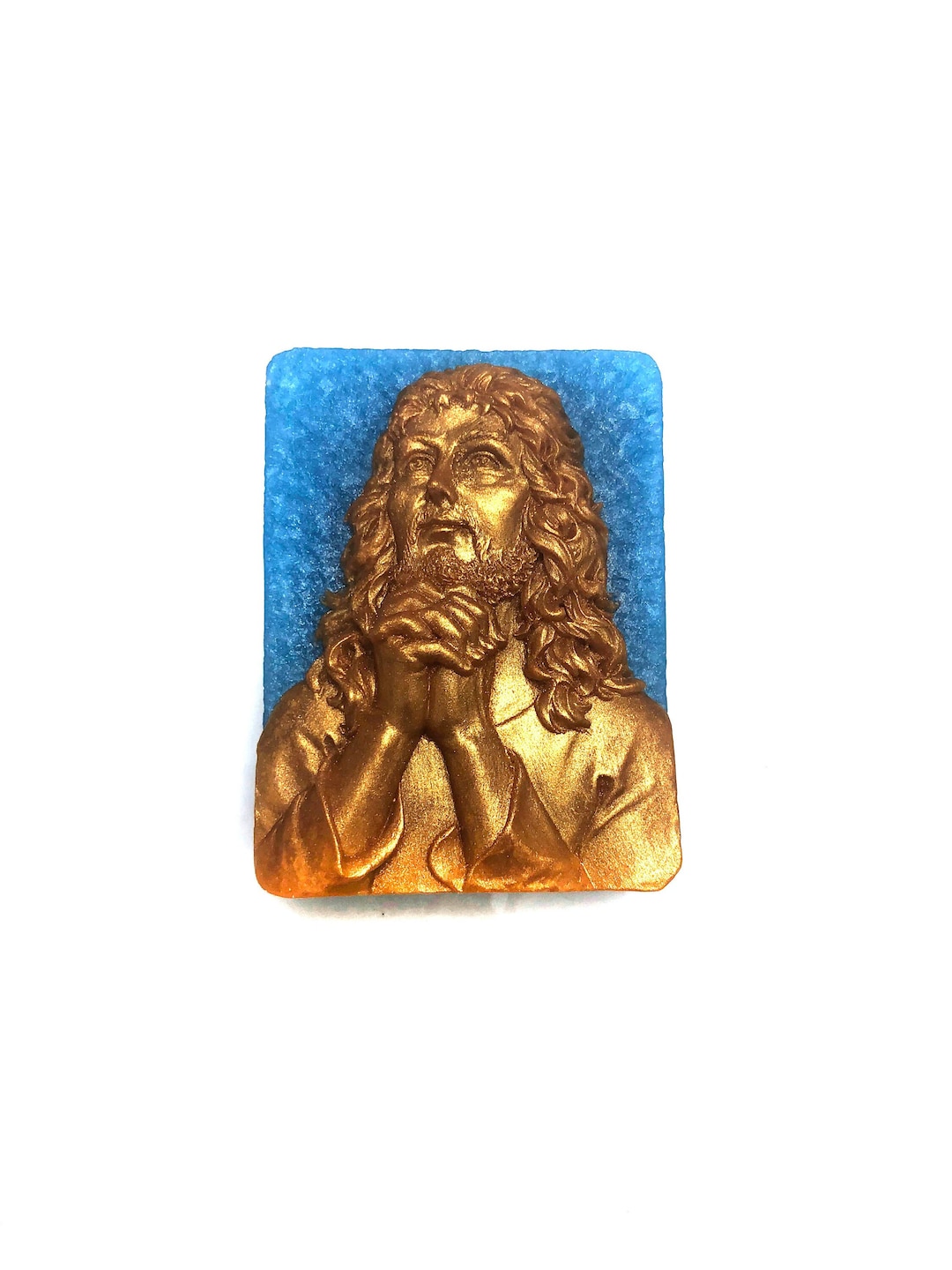 Praying Jesus Soap With Gold Mica - Christian Religious Gift - Handmade ...